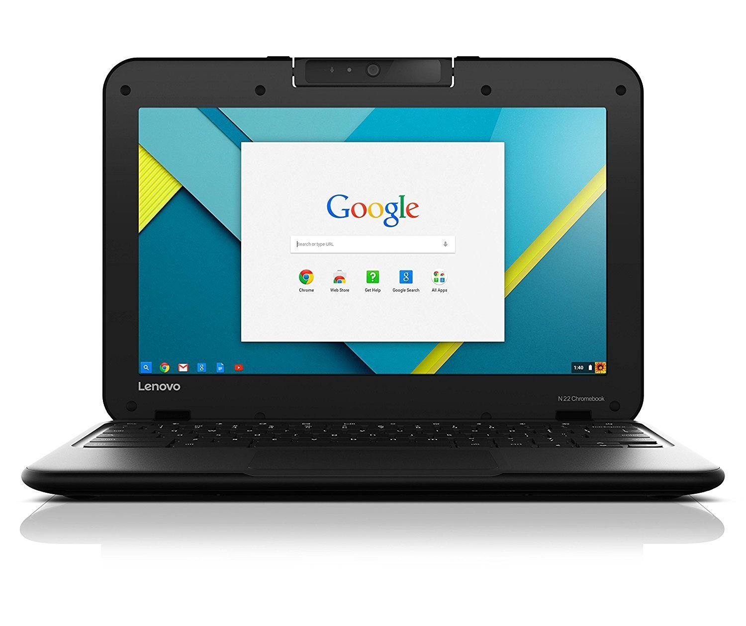 Lenovo 11.6-inch Premium HD IPS Touchscreen Chromebook, Intel Dual-Core Processor, 16 GB SSD, 4 GB Memory, 802.11ac, Rotatable Camera, Bluetooth, Water-Resistant Keyboard, Chrome OS