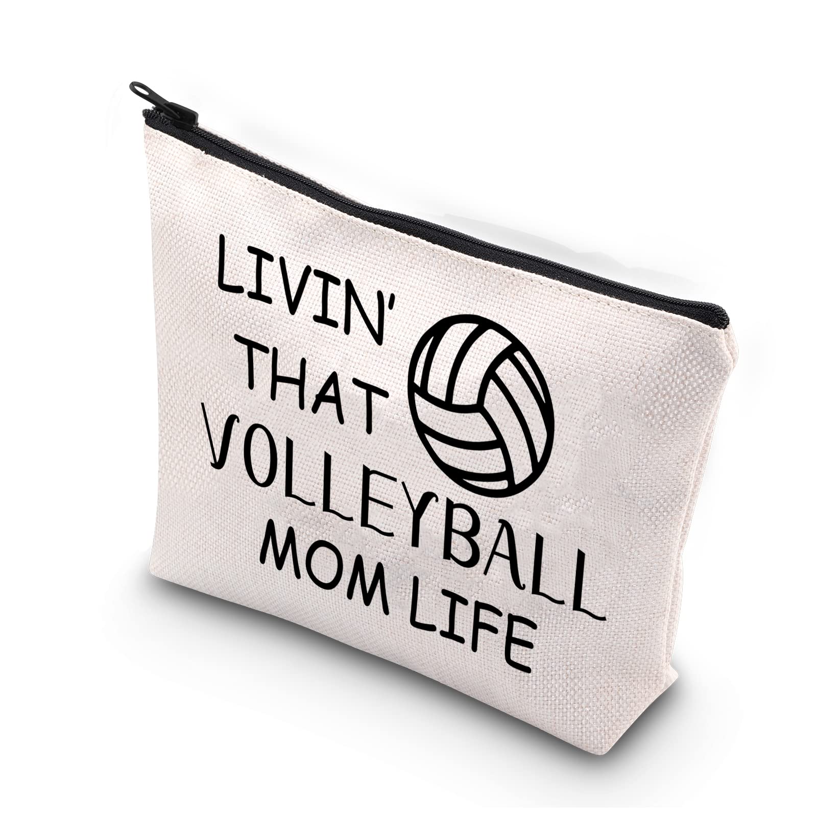 BDPWSS Volleyball Mom Gift Volleyball Player Gift Volleyball Sport Lover Gift Living That Volleyball Mom Life Volleyball Theme Zipper Pouch (Mom life volleyball)