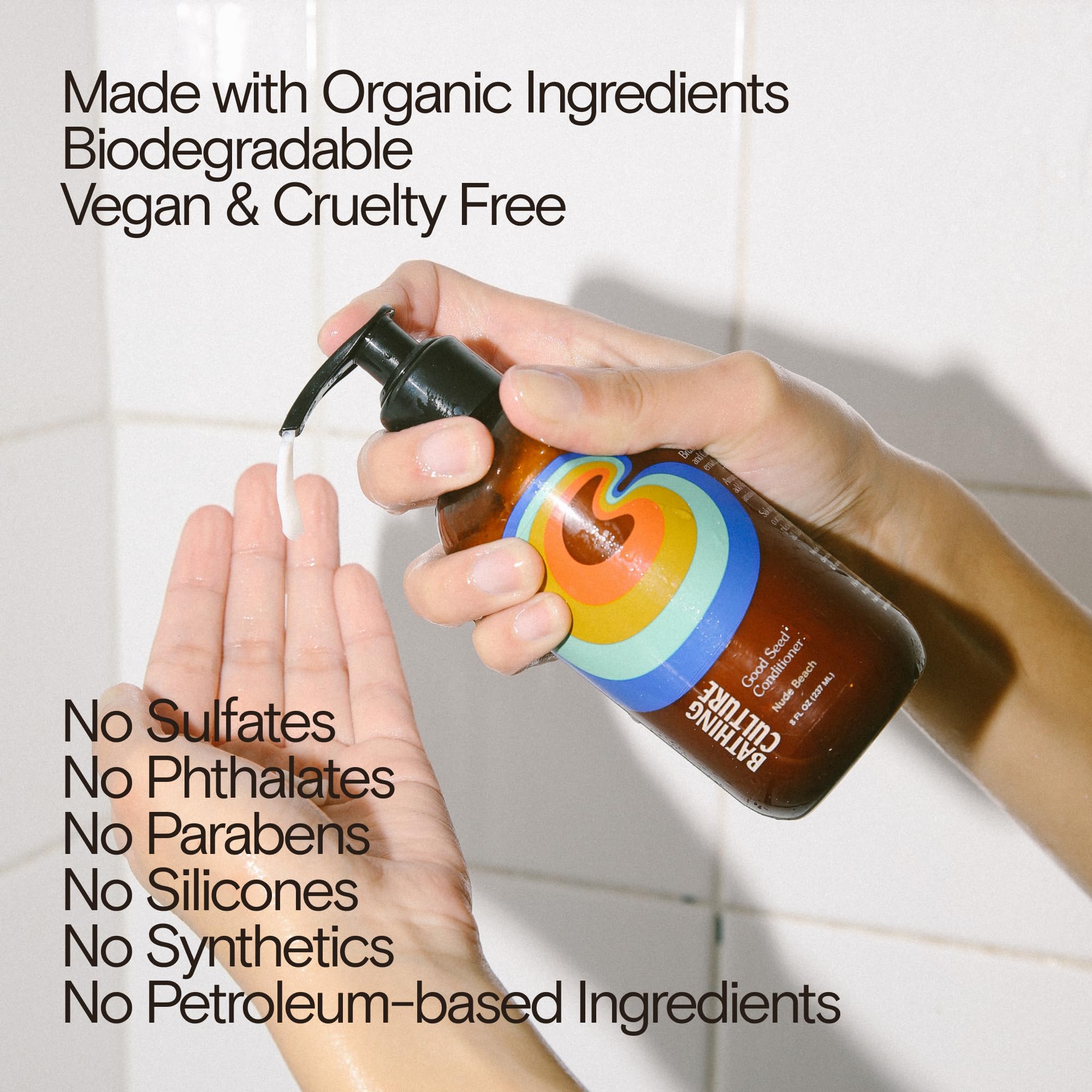 Bathing Culture - Organic Good Seed Hair Conditioner | Natural, Biodegradable, Sustainable, Vegan Personal Care (8 fl oz | 237 ml)