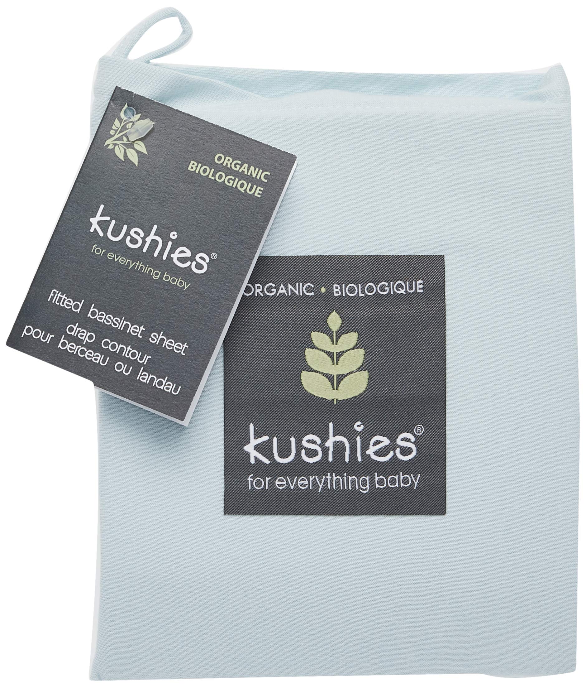 Kushies Organic Jersey Bassinet Fitted Sheet, Light Pink