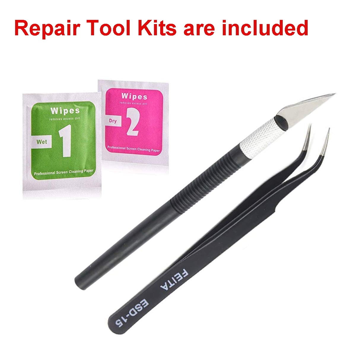 Afeax OEM Rear Back Camera Lens Replacement for iPhone XR A1920, A2097 Original with Ahesive and Repairing Tool(2 Pack