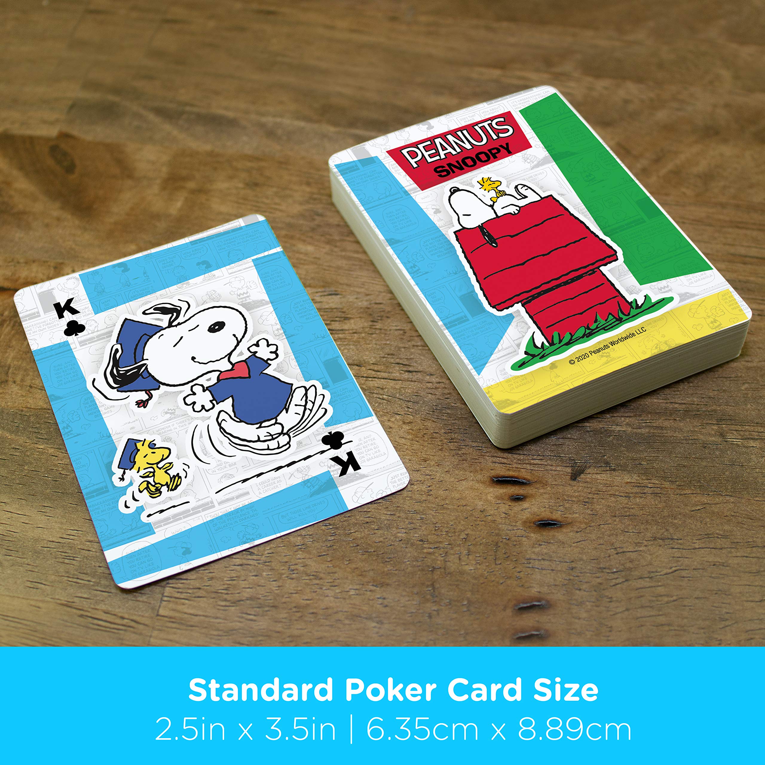 AQUARIUS Peanuts Snoopy Playing Cards - Snoopy Themed Deck of Cards for Your Favorite Card Games - Officially Licensed Peanuts Merchandise & Collectibles