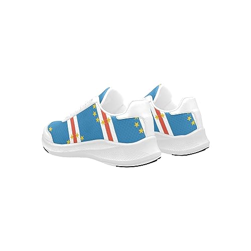AFFAMA Cape Verde Flag Mens Running Shoes Lightweight Fashion Sneaker