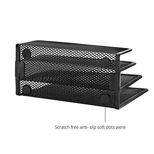 Wikkiv Desktop Mail Organizer 2 Packs Small File Letter sorter for Any Home or Office Desk File Organizer Mail Sorter(6.7''3''5.2'')