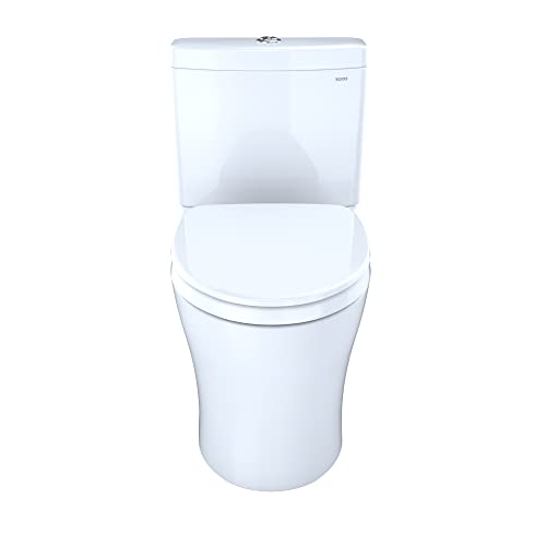 Aquia IV 2-Piece 0.9/1.28 GPF Dual Flush Elongated Standard Height Toilet with in Cotton White, SoftClose Seat Included