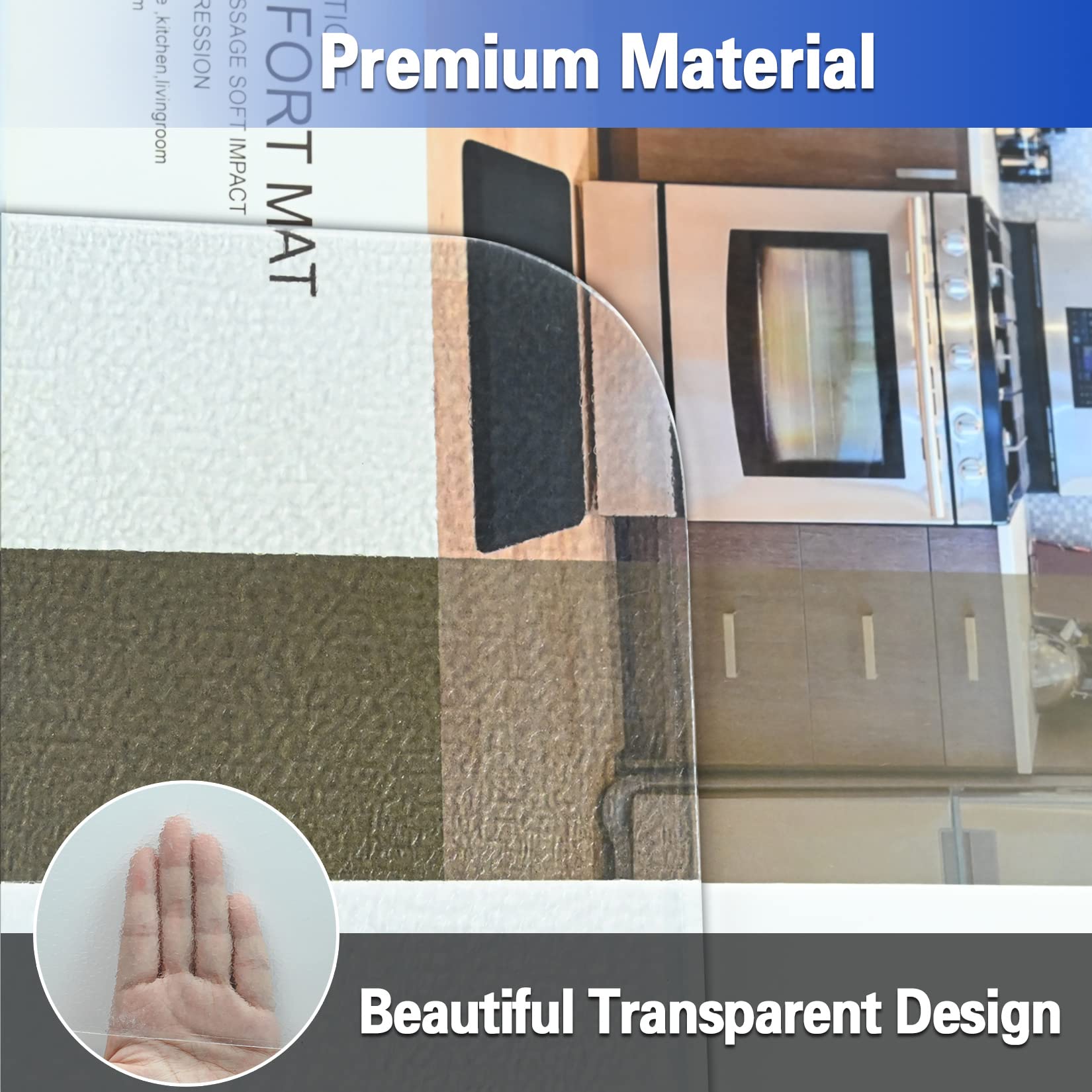 Amyracel Large Office Chair Mat for Hardwood Floor, 46β x 60β Clear Desk Chair Mat for Hard Floors, Easy Glide Floor Protector Mat for Office Chairs