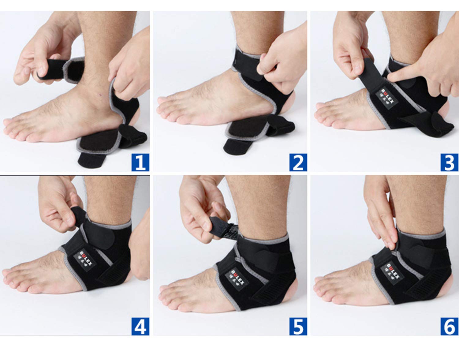 Ankle Brace, Compression Ankle Wrap for Sports Protect, Ankle Sprain, Plantar Fasciitis, Injury Recovery, One Size Fits All