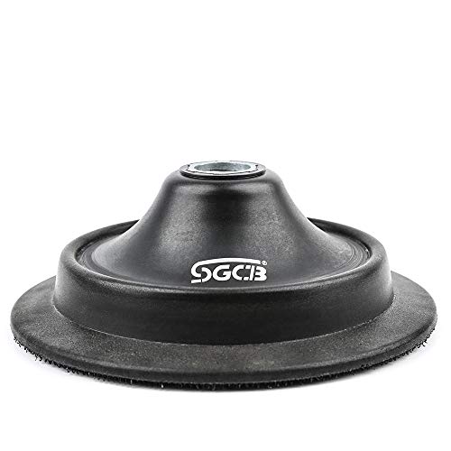 SGCB 5β RO Rotary Flexible Backing Plate, Hoop-and-Loop Face 5/8β Thread PU Soft Backing Pad Used On Rotary Polisher Sander for Sanding Polishing Buffing Finishing