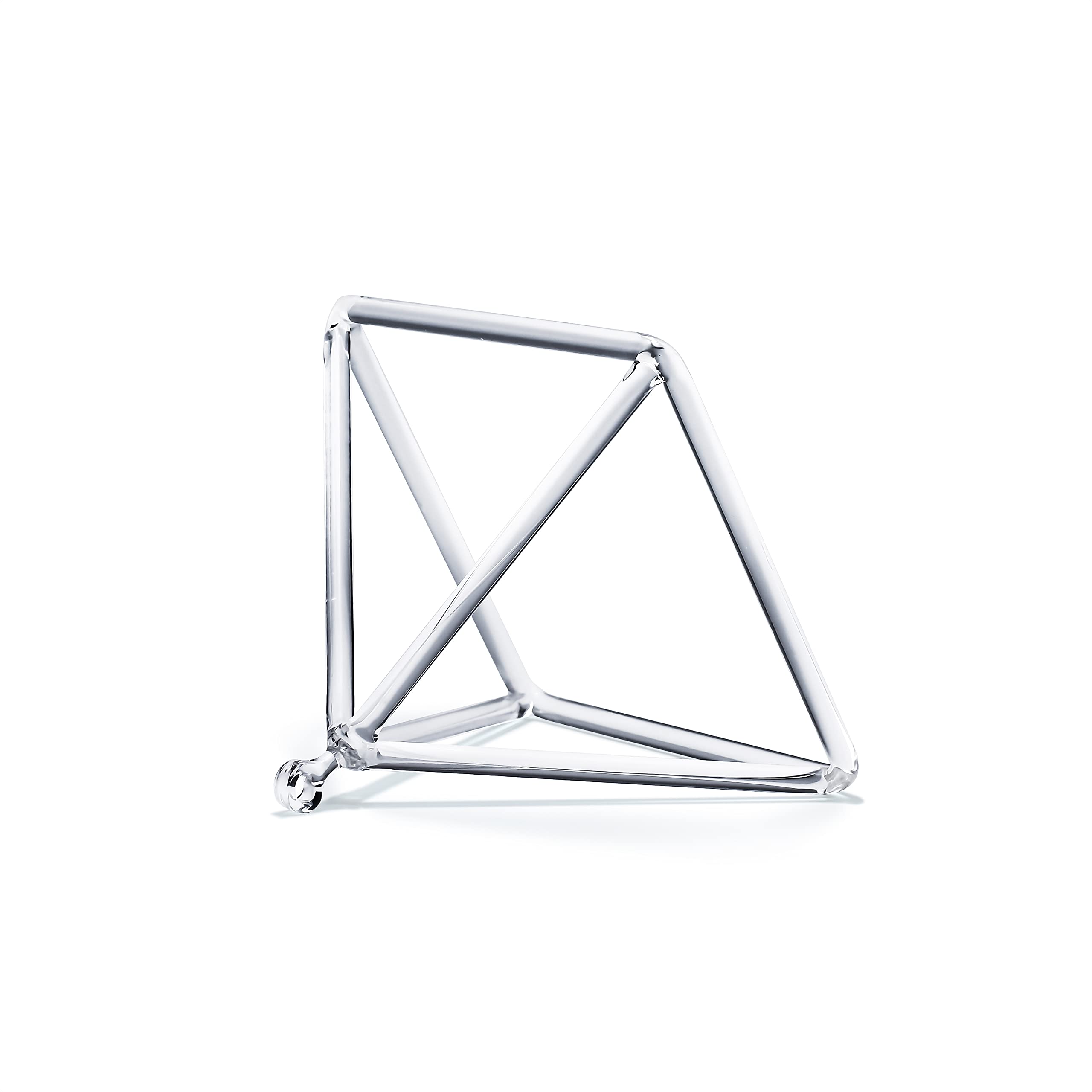 Joysense Crystal Singing Pyramid Clear Quartz 5 inch With Crystal Singing Bowl Striker