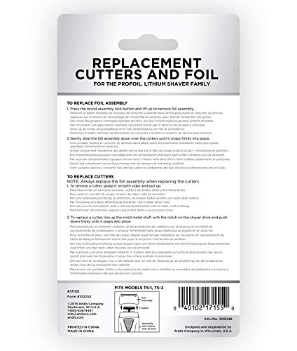 Andis Pro Shaver No.755 Replacement Titanium Foil Assembly and Inner Cutters, 1 Count