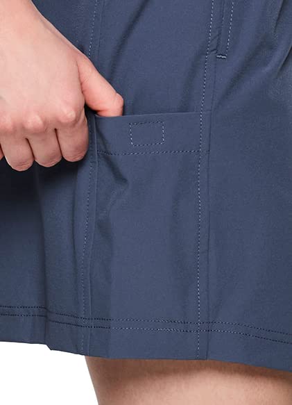 Avalanche Women's Quick Dry Woven Golf Hiking Skort W/Pockets Nylon Vintage Indigo L