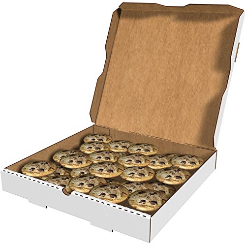 White Cardboard Pizza Boxes, Takeout Containers - 14 x 14 Pizza Box Size, Corrugated, Kraft β 50 Pack