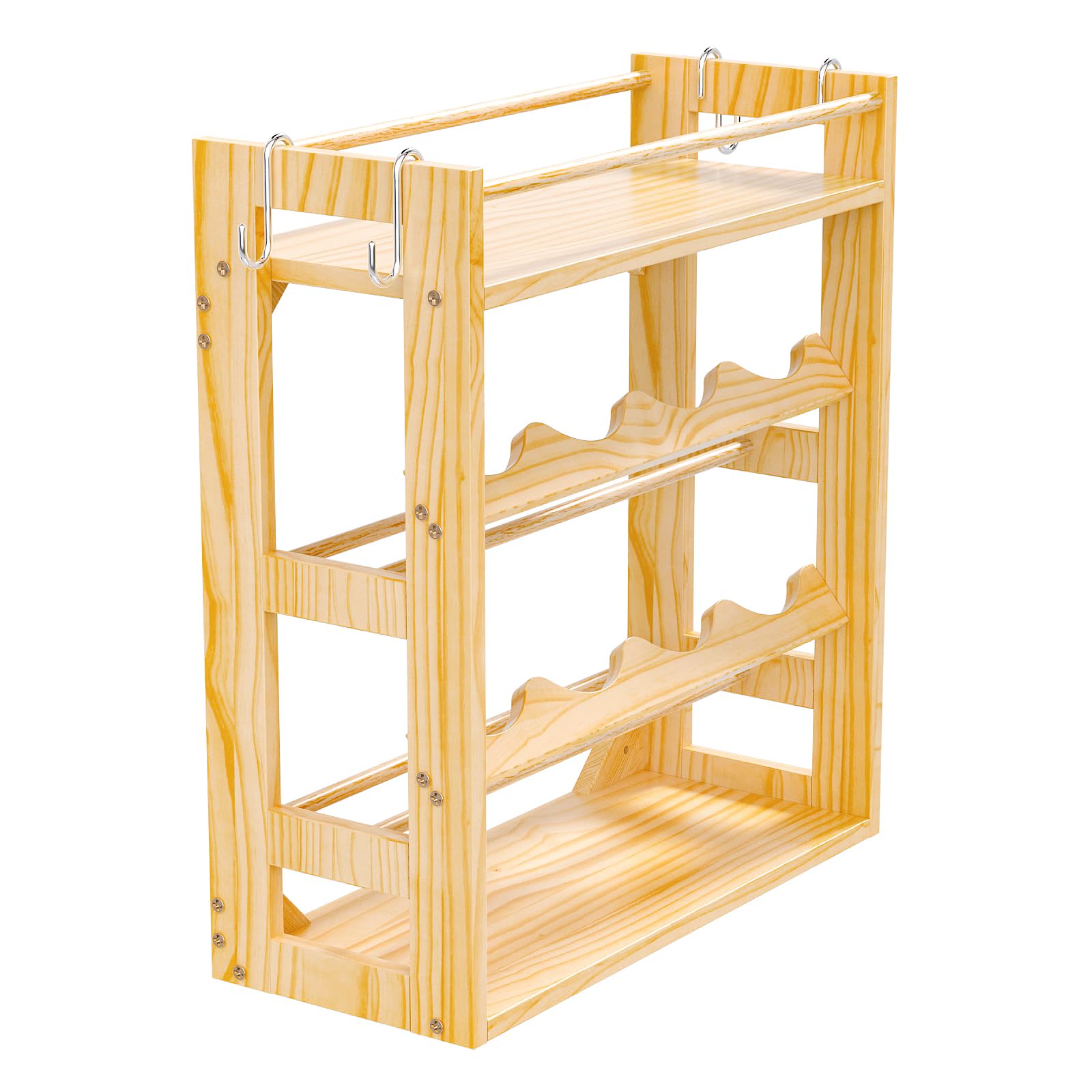 uyoyous Spray Paint or Lube Can Storage Holder Rack 4 Tier 8 Can Wall Mount Spray Can Organizer Wood Shelf Case Organizer for Garage Shop Craft Workroom 15.75In(L) x16.9In(W) x6.7In(H)