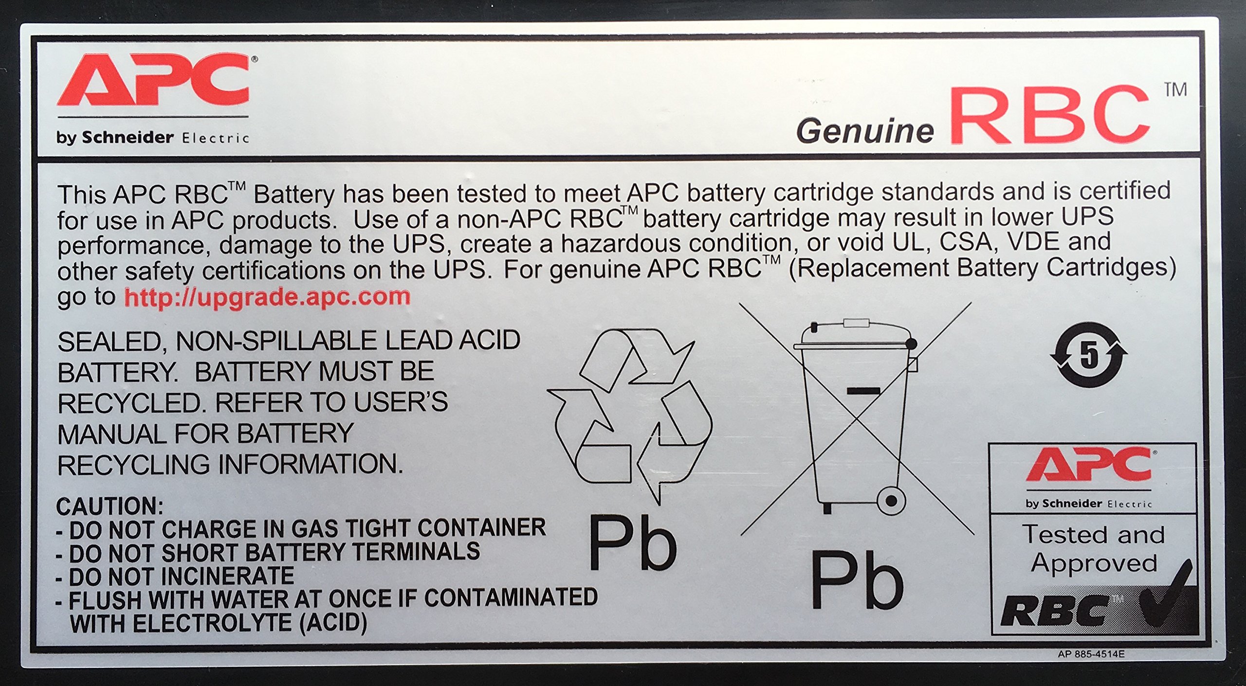 APC UPS Battery Replacement, RBC43, for APC Smart-UPS Models SMT2200RM2U, SMT2200RM2UC, SMT2200RM2UNC, SMT3000RM2U, SMT3000RM2UC, SUA2200RM2U, SUA3000RM2U, SUM1500RMXL2U, SUM3000RMXL2U