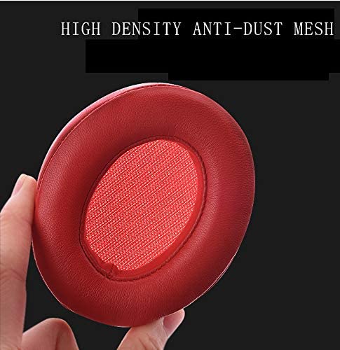 Replacement Earpad Cushions Kit Compatible with Beats Studio 2.0 Wired/Wireless Sutdio 3.0 Over-Ear Headphones Ear Pads Replacement (Red)