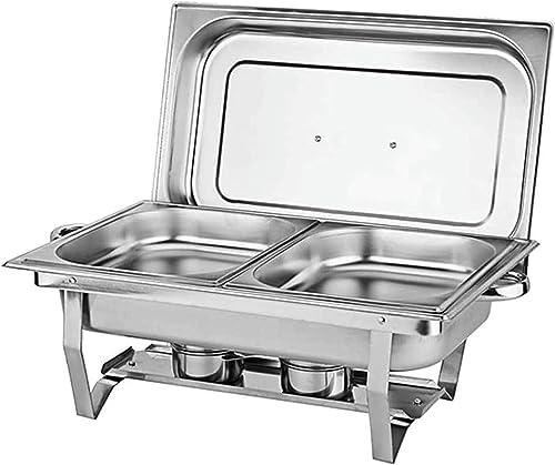 Chafing Dishes Chafing Dish Buffet Set, Food Warmers Server Warming Tray Round Rectangular Chafers, Stainless Steel Square Chafer, Round Food Warmer Chafing For Catering Warmer Chafer Set, Energy Effi
