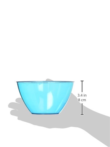 Amscan Vibrant Caribbean Blue Plastic Bowls - 24 oz. (36 Pcs.) - Durable & Stylish Party Essential - Perfect for All Occasions