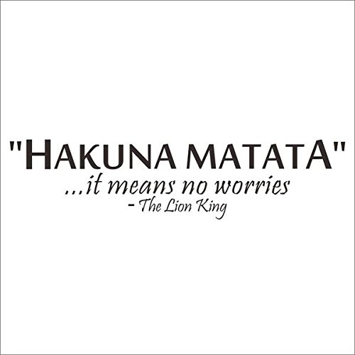 Removable Vinyl Quotes Saying Hakuna Matata…Its Means No Worries, The Lion King Wall Stickers Murals, Home Décor, Offices Decor, Kids Rooms Decals for Children Rooms