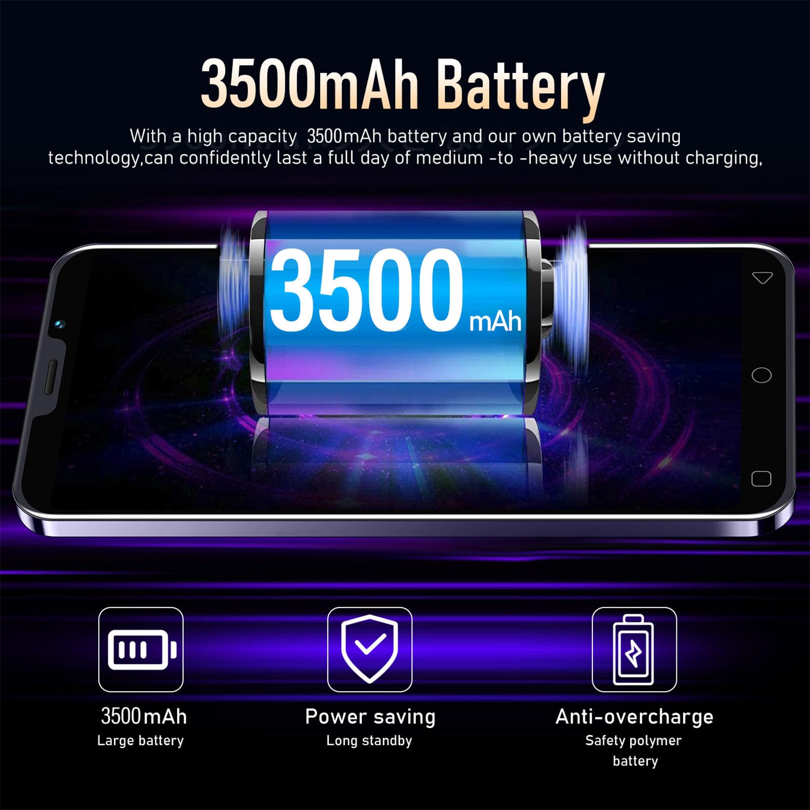 ANGGREK 14 Pro Max Smartphone 5.0 Inch 3G Network 4GB RAM 32GB Android 10 Mobile Phone Dual Card Dual Standby 100β240V Green (US Plug)