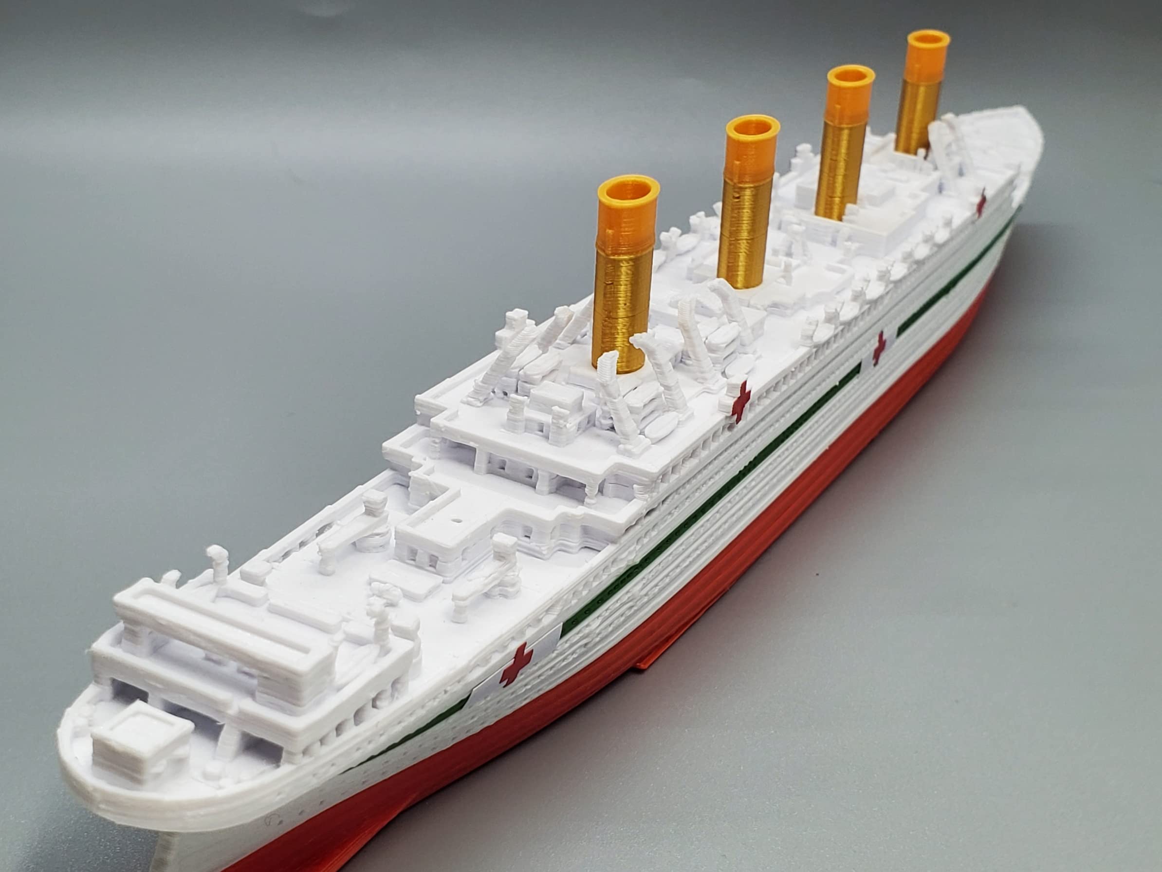 THEROLLER3D HMHS BRITANNIC Model Ship with 3 pc SeaMines,1 Ft Long Assembled Titanic Toys For Kids, Historically Accurate Titanic Toy, Titanic Ship, Titanic Cake Topper, Titanic Figurine, Titanic Boat