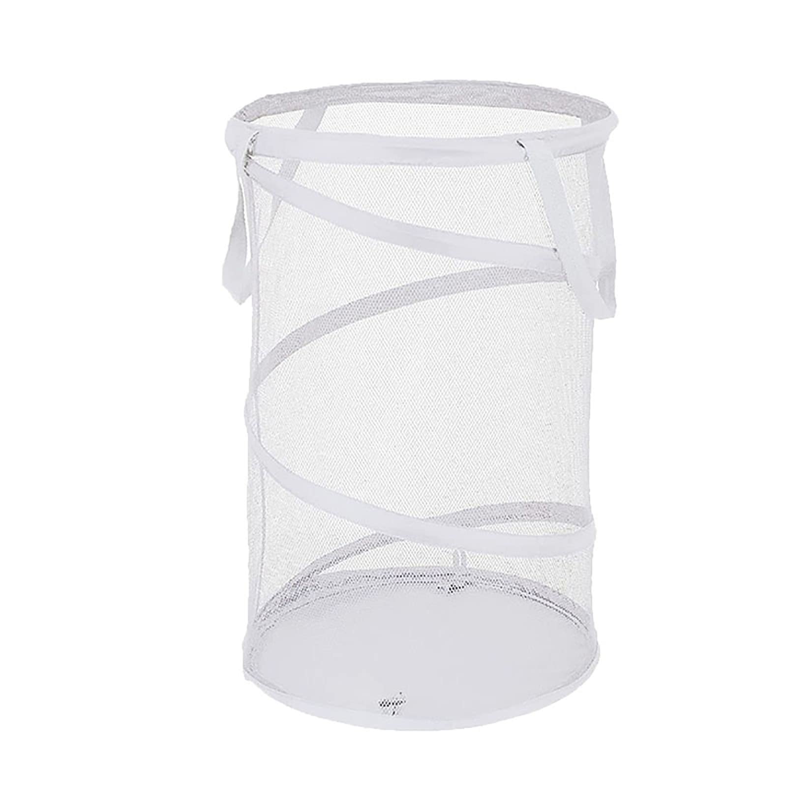 Bagmrteho Mesh Laundry Hamper,Mesh Pop up Laundry Hamper,Collapsible Laundry Hamper with Lid,Pop up Laundry Basket for Bathroom, Kids Room, College Dorm, Travel, Storage Organizer