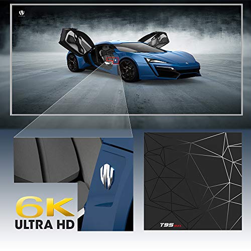 Android 9.0 TV Box［4GB+64GB］EVANPO Quad Core Smart TV Box Android Media Player Support USB 3.0/ 3D/ 4K/ 6K/ H.265/ 2.4G WiFi Set Top TV Box with Mini Keyboard (Backlit)