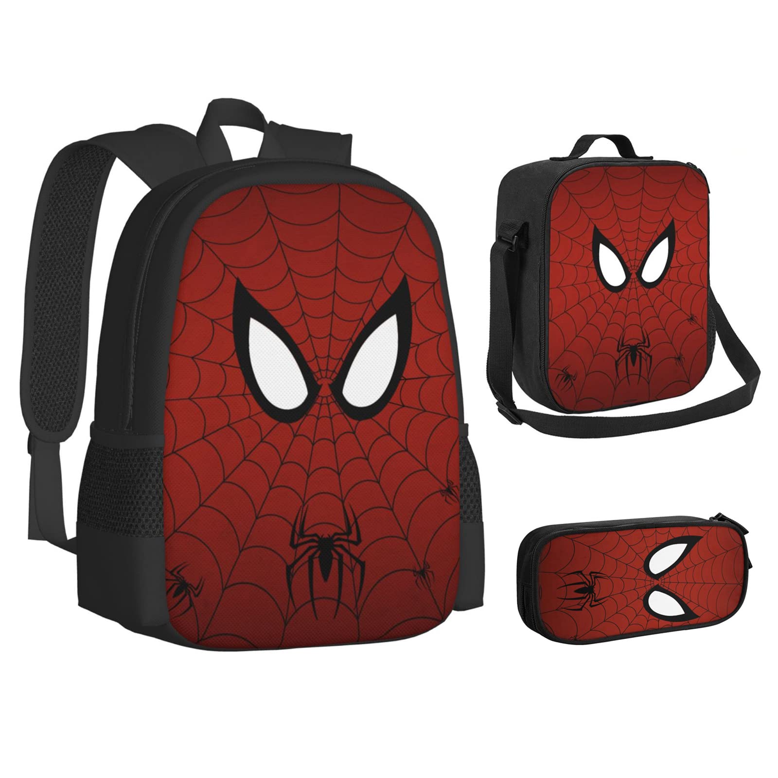 Backpack Lightweight 17-Inch Laptop Backpack with Insulated Lunch Box and Pencil Case Pouch 3 Piece Set for Travel Work