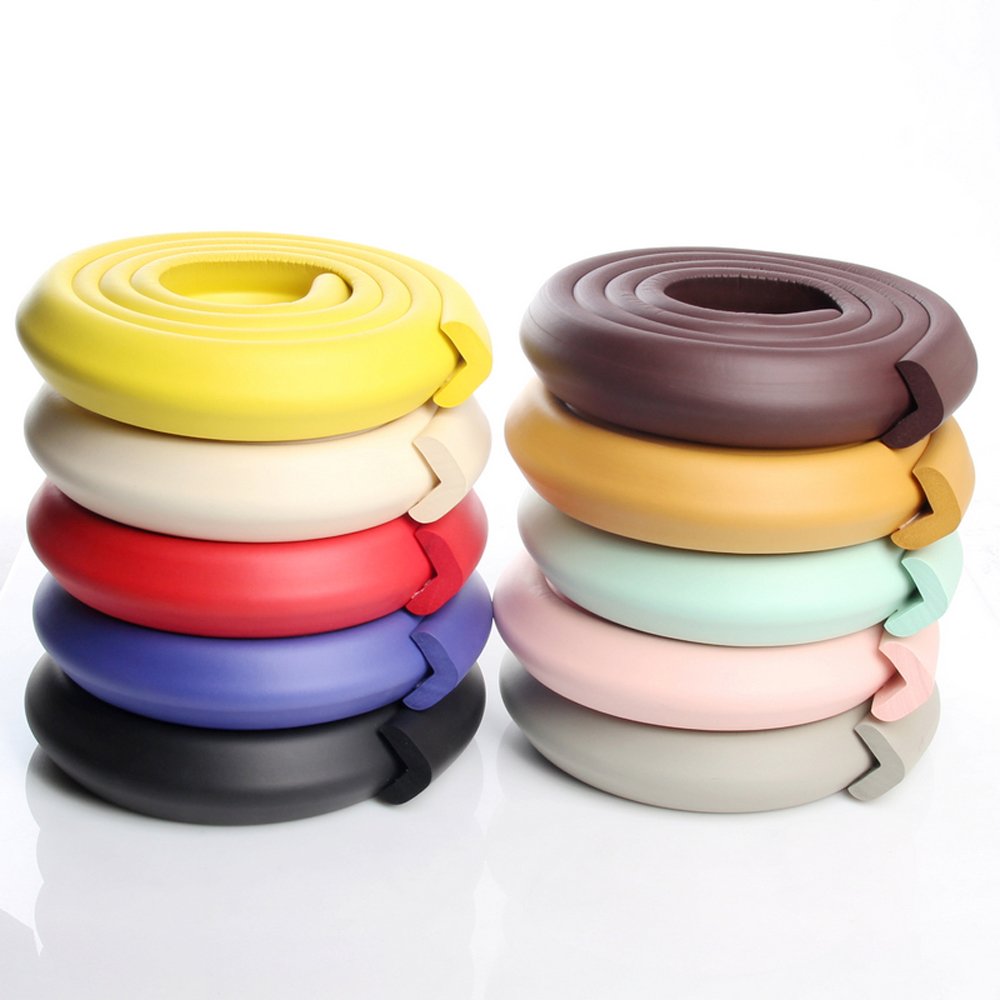 Elf Star Extra Thick Premium High Density Furniture Table Edge Protectors Foam Baby Safety Bumper Guard 2 Meters (6.5 Ft) Brown