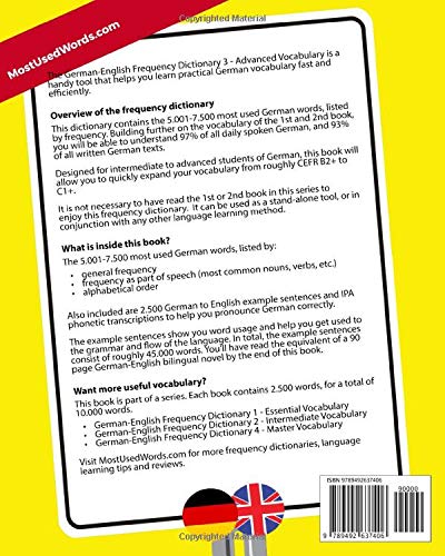 German Frequency Dictionary - Advanced Vocabulary: 5001-7500 Most Common German Words (Learn German with the German Frequency Dictionaries)