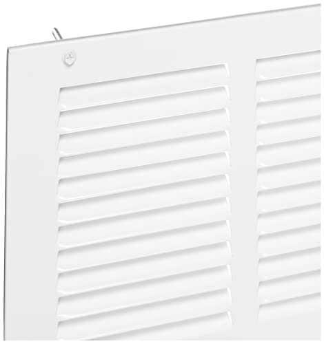 Amazon Basics 1RA3006WH White 30" W X 6β H Return Air Grille Duct Cover for Ceiling and Wall 1 Pack