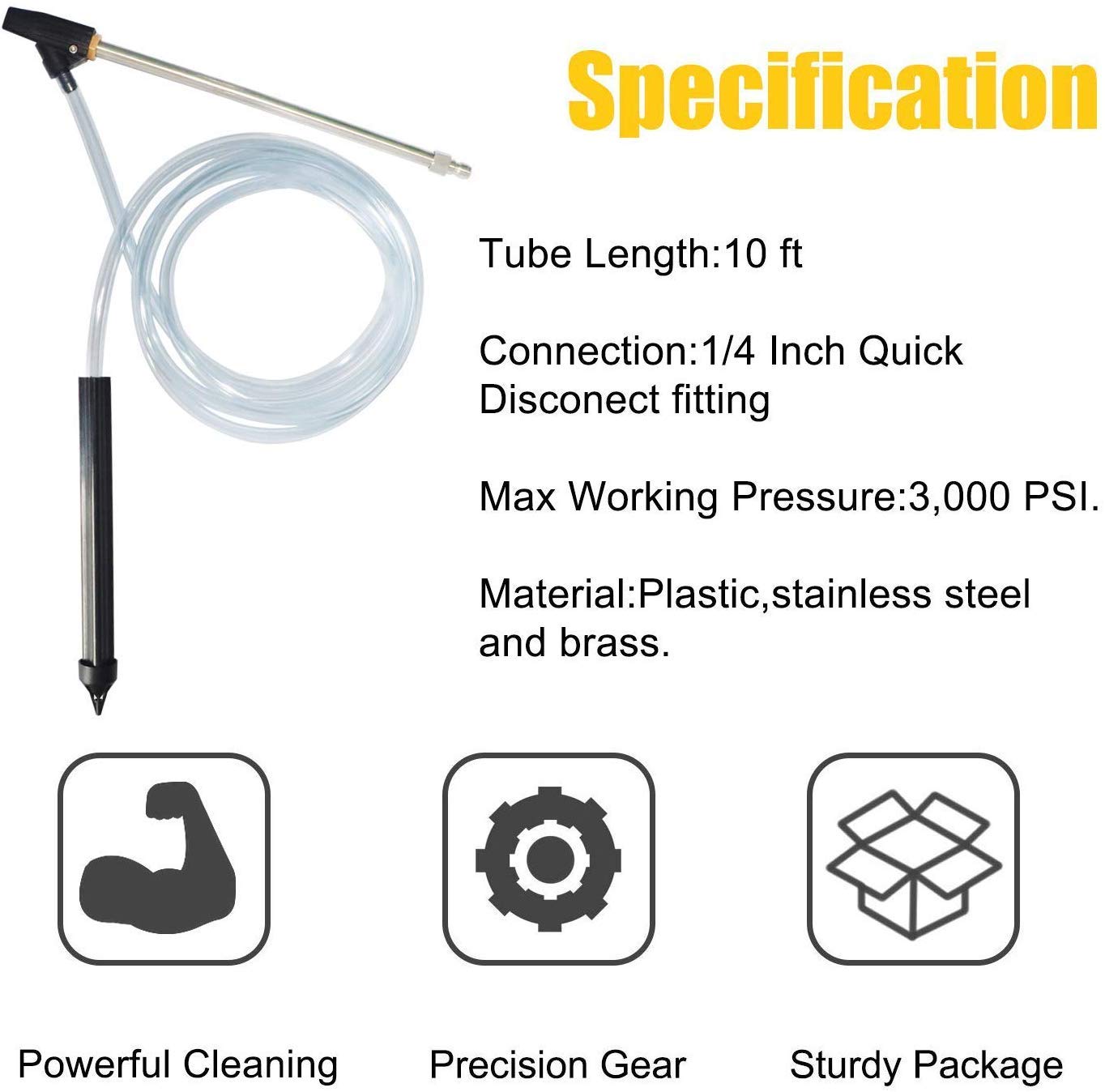 AgiiMan Pressure Washer Sandblasting Kit - 3200 PSI Sand Blaster Gun Attachment, 2 in 1 Quick Connector with Adaptor