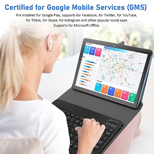 Airshi Business Tablet, 10.1 Inch Touchscreen 1920x1200 Tablet 4GB 64GB 2 in 1 for Work (#3)