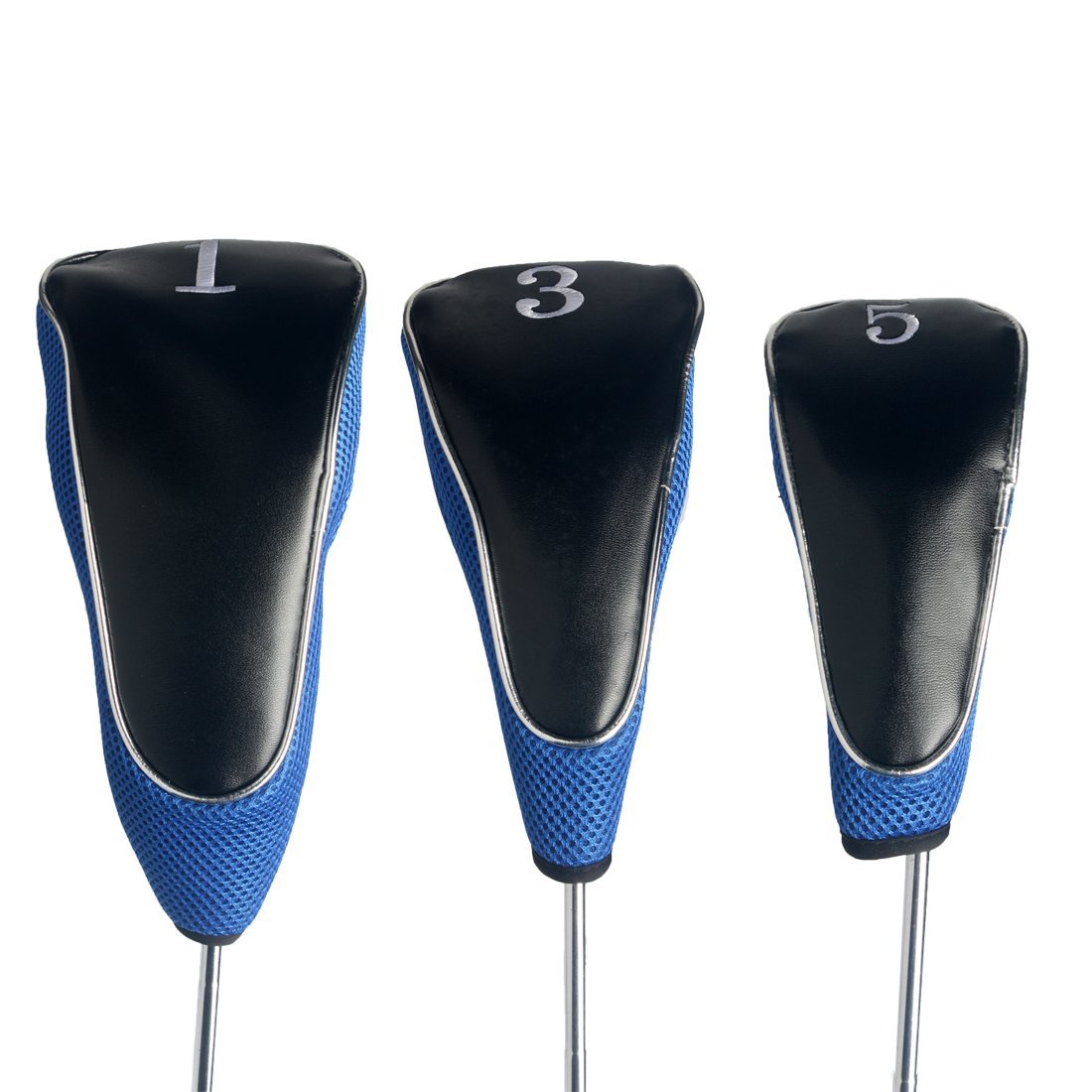 Andux Golf 460cc Driver Fairway Wood Club Head Covers Hook & Loop Set of 3