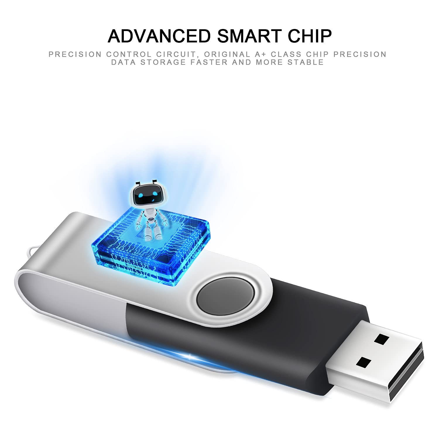 BAIGUIYX 64GB USB Flash Drive Metal Waterproof USB Drive High Speed Thumb Drive 64GB Portable Memory Stick for PC/Tablet/Mac/Laptop/Projector