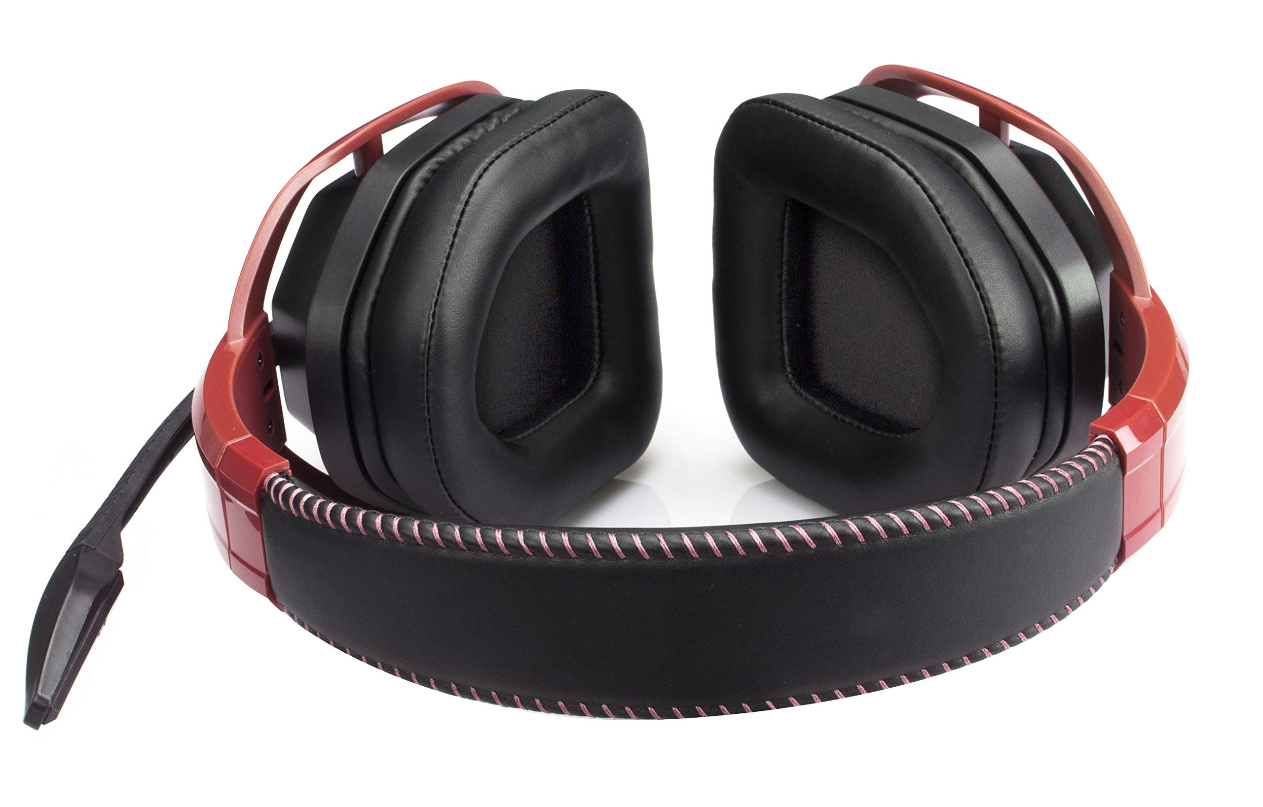Amazon Basics Pro Gaming On Ear Wired Headset, Red