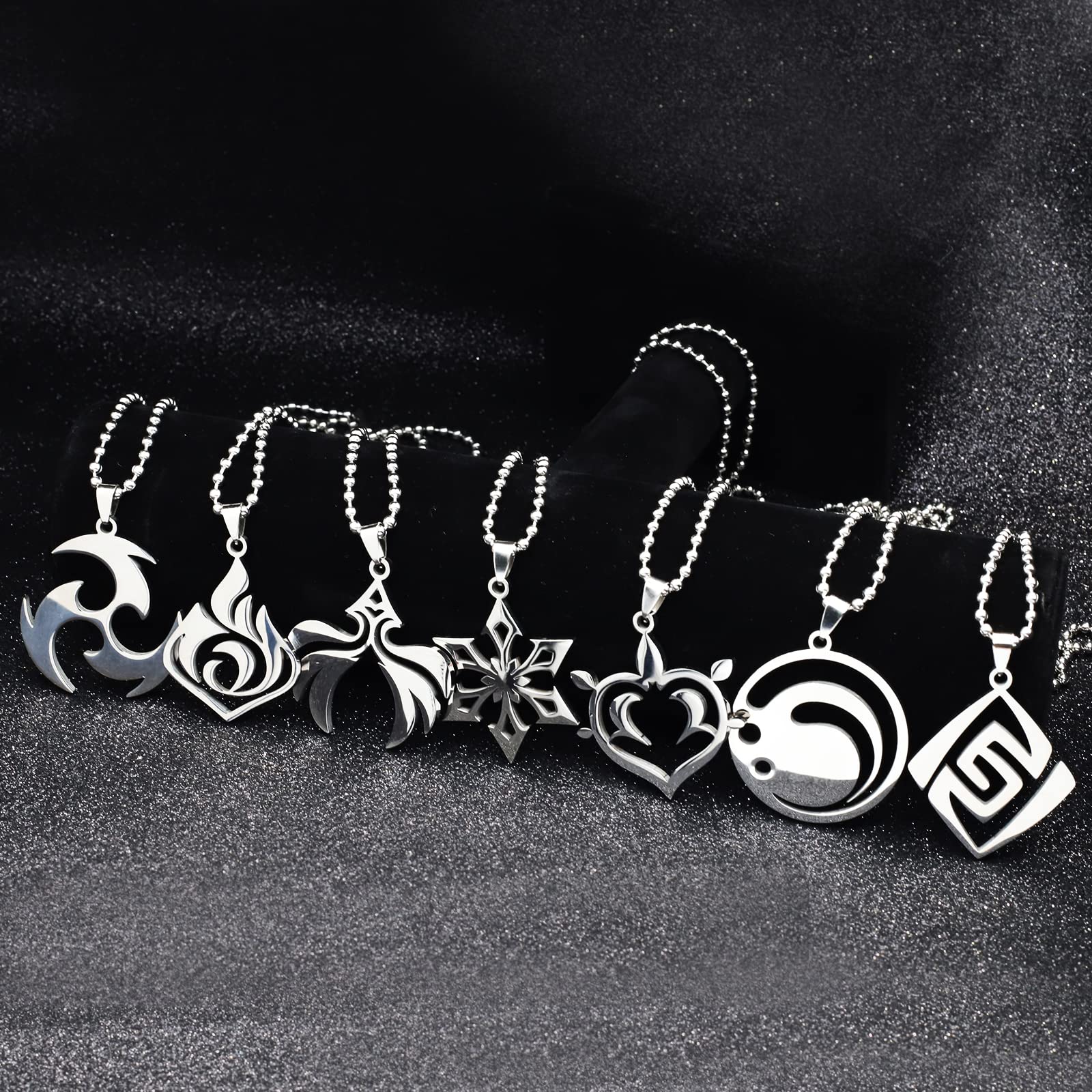 Aufruh Genshin Impact Theme Necklace Seven Element for Game Anime Fans (Dendro)