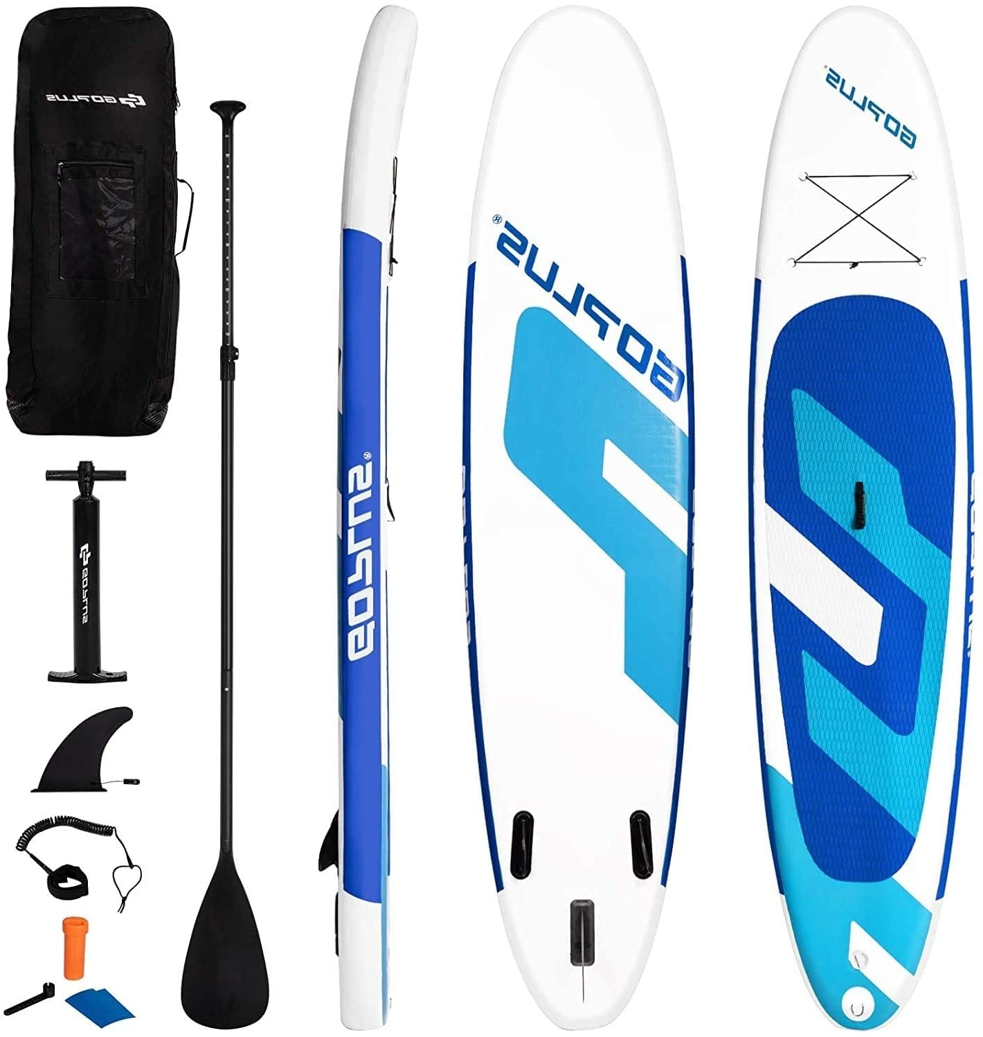 AUGESTER 10‘/10.5‘/11’ Inflatable Lightweight Stand up Paddle Board, Premium Yoga Board W/Durable SUP Accessories, with Fins, Carrying Bag, Non-Slip Deck, Adjustable Paddle & Hand Pump, Wide Stance