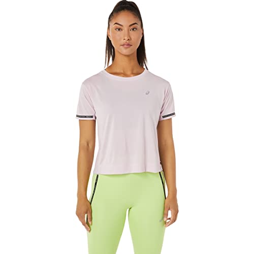 ASICS Women's Race Crop TOP Running Apparel, XS, Barely Rose