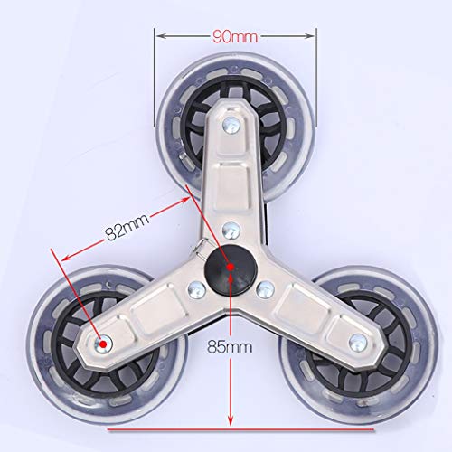 AUNEVN Hand Trucks Folding Shopping Cart, 3-Wheel Stair Climbing Car with Folding Design, Maximum Capacity 38L Trolleys/D