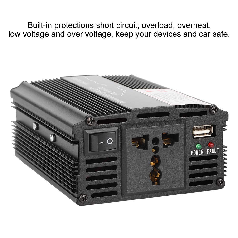 Aramox Inverter, 3000W 24V to 220V Car Inverter Modified Sine Converter Black