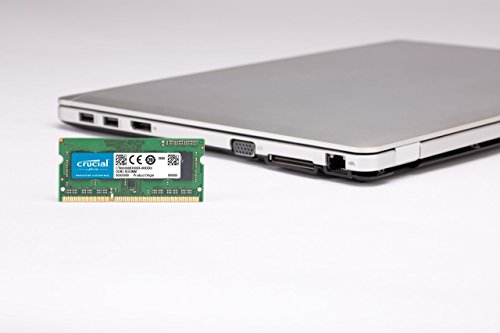 Crucial 8GB KiT (4GBx2) DDR3/DDR3L 1866 MT/s (PC3-14900) Unbuffered SODIMM 204-Pin Memory - CT2K51264BF186DJ