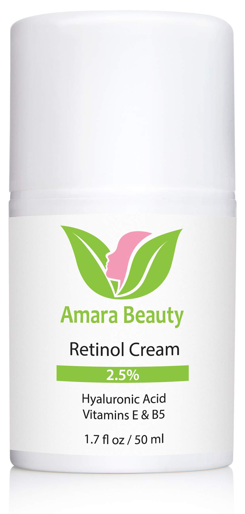 Retinol Cream for Face 2.5% with Hyaluronic Acid & Vitamins E & B5, 1.7 fl. oz.