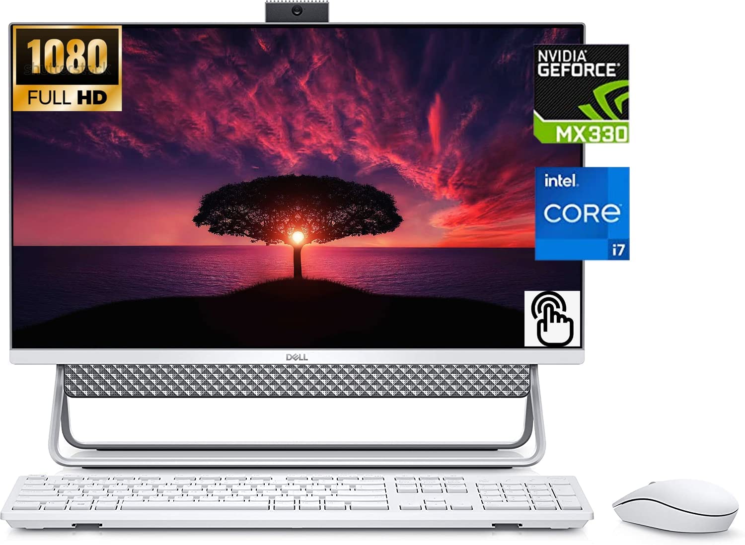 Dell Inspiron 27 7000 7700 All-in-One Business Desktop, 27 FHD Touchscreen, Intel Core i7-1165G7, Windows 10 pro, 16GB RAM 512GB SSD, HDMI, USB-C, WiFi6, Webcam, GeForce MX330 2GB, Silver (Renewed)