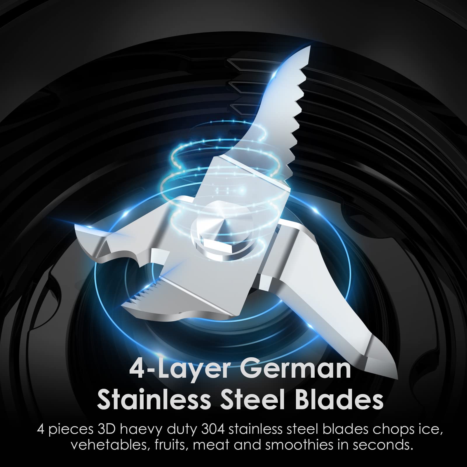 Anthter Professional Blender, 950W High Power Countertop Blenders for Kitchen, 50 Oz Blender Glass Jar for Shakes, Ideal for Smoothies,Crush Ice,Purees,Stainless Steel