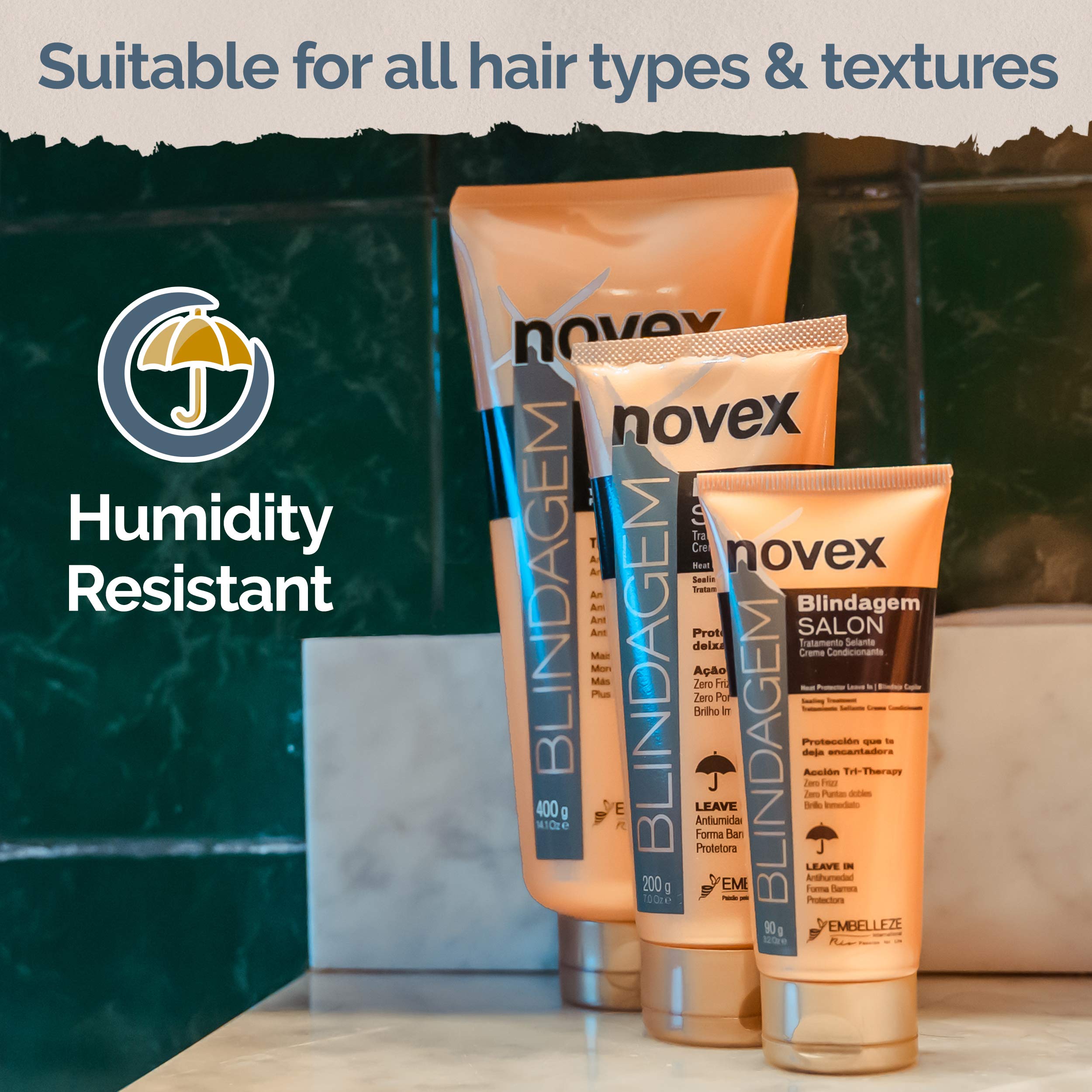 Novex Blindagem Thermal Protector Leave In 14 oz - Heat Protectant