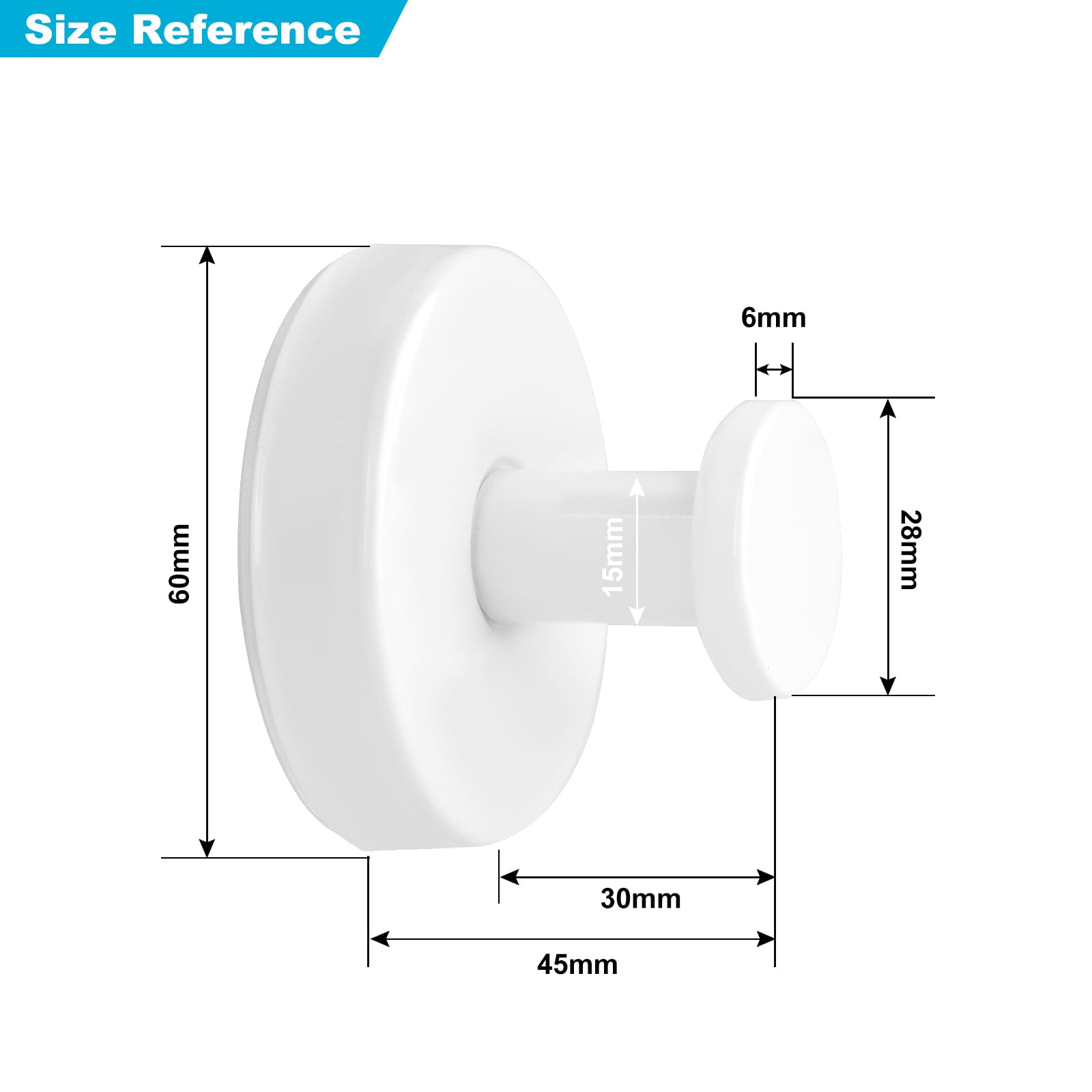 AUGLEAF Suction Cup Hooks for Shower, Brushed White (2 Pack)