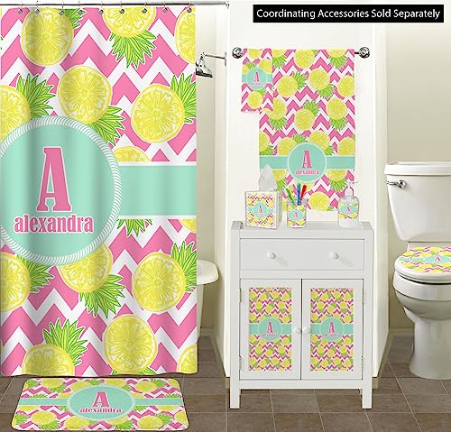 RNK Shops Pineapples Waste Basket - Single Sided (White) (Personalized)