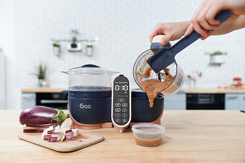 Babymoov Duo Meal Station XL, 6 in 1 Food Processor with Steamer, Multi-Speed Blender, Warmer, Defroster & Sterilizer (Nutritionist Approved), pink