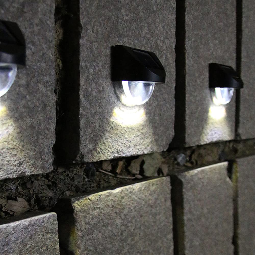 ZHUANYIYI 4 Pieces, Outdoor Solar Lights, Solar Wall Lighting Guide Lights, Courtyard Garden Home Waterproof Staircase Lights