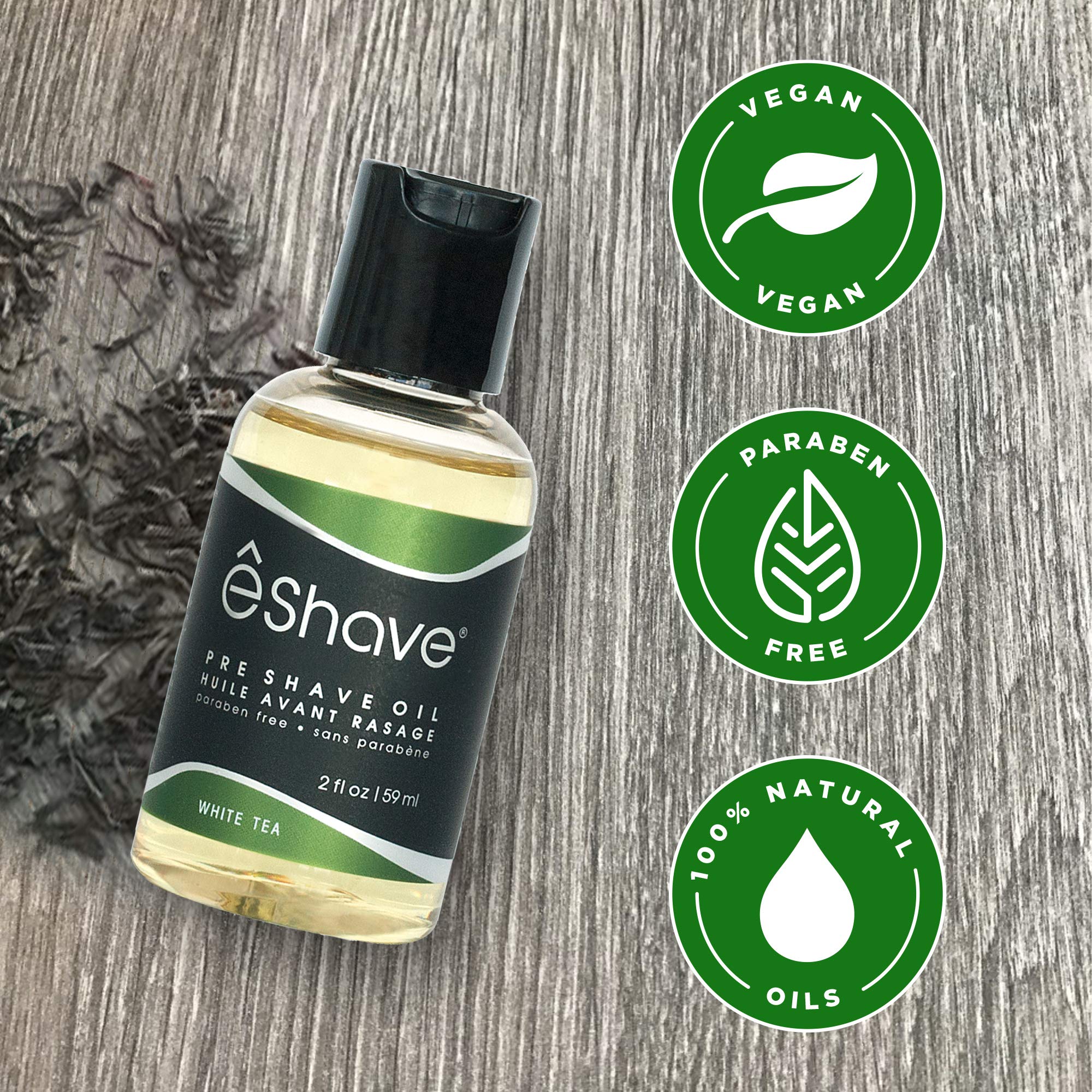eShave Pre Shave oil for men- protects from shaving irritation and razor burn- for smoothest shave and silky skin- All Natural Shaving oil 2 oz